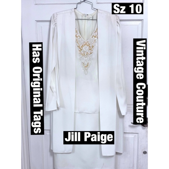 Jill Paige | Dresses | Jill Paige White Womans One Piece Vintage Dress ...